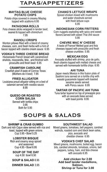 Vodka Street Global Bistro and Bar Menu - Urbanspoon/Zomato