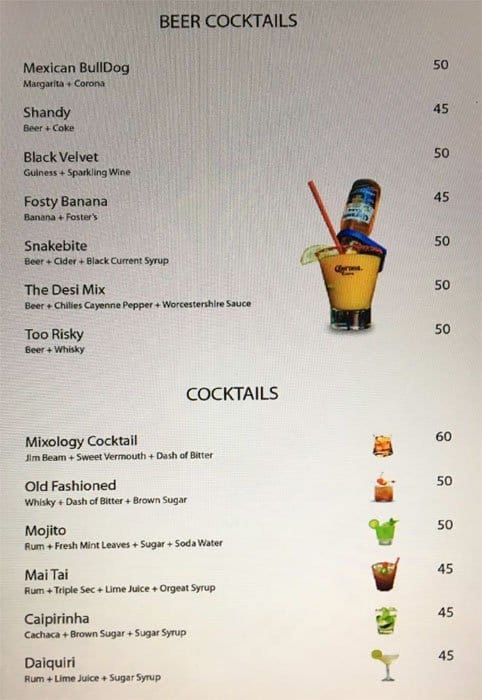 Menu at Mixology pub & bar, Dubai