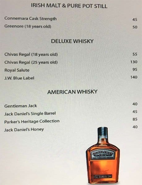 Menu at Mixology pub & bar, Dubai