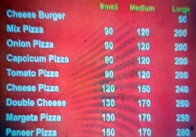 Menu of Royal Pizza Hub, DLF Cyber City, Gurgaon