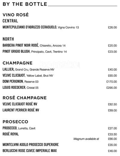 Menu at Piccolino Caffé Grande, Manchester restaurant, Manchester, 8 ...