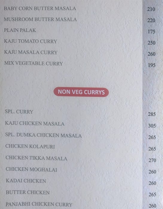 Menu at Nice Restaurant, Hyderabad, 7-1-621/D/3