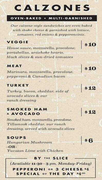 Menu at Homeslice pub & bar, Chicago