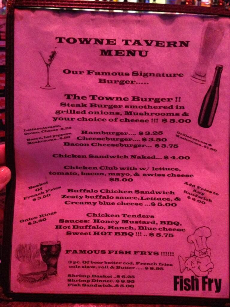 Menu at Towne Tavern pub & bar, North Royalton