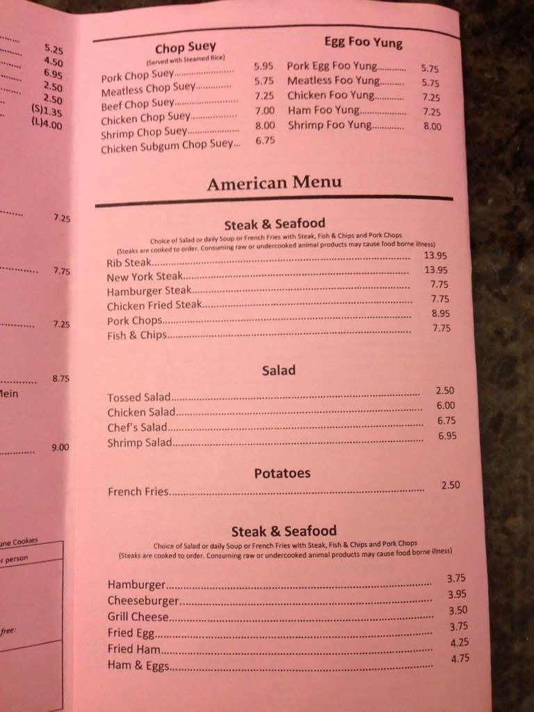 Menu at Golden Palace Restaurant, Richland