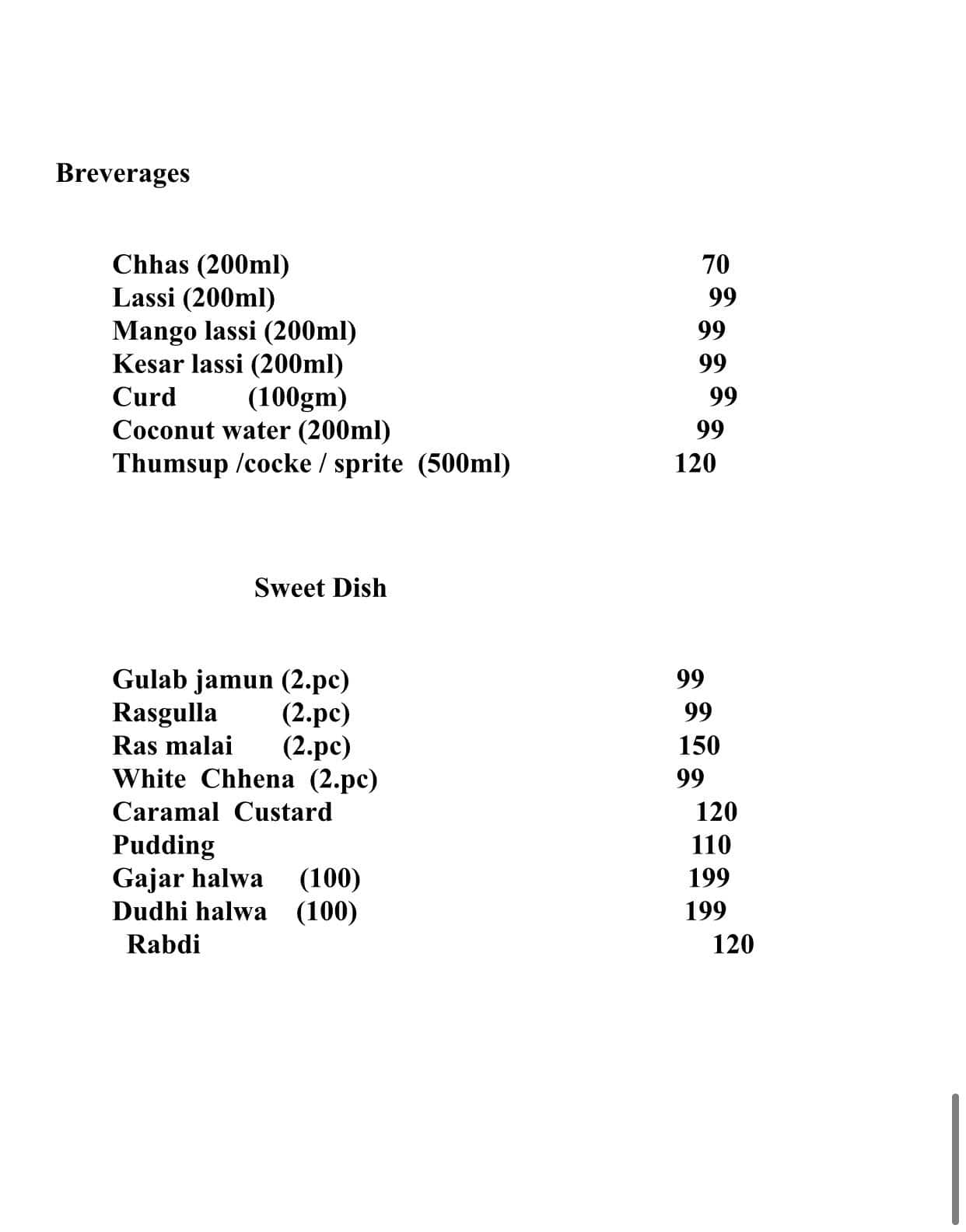 Menu of Work Express China Combo, Sakinaka, Mumbai