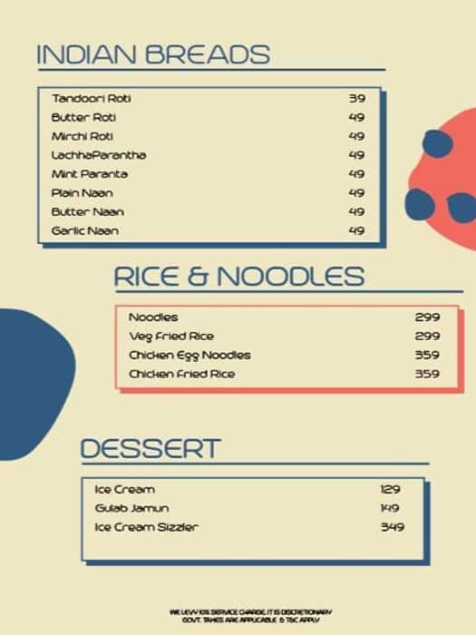 Menu of Gola Sizzlers, Jakhan, Dehradun