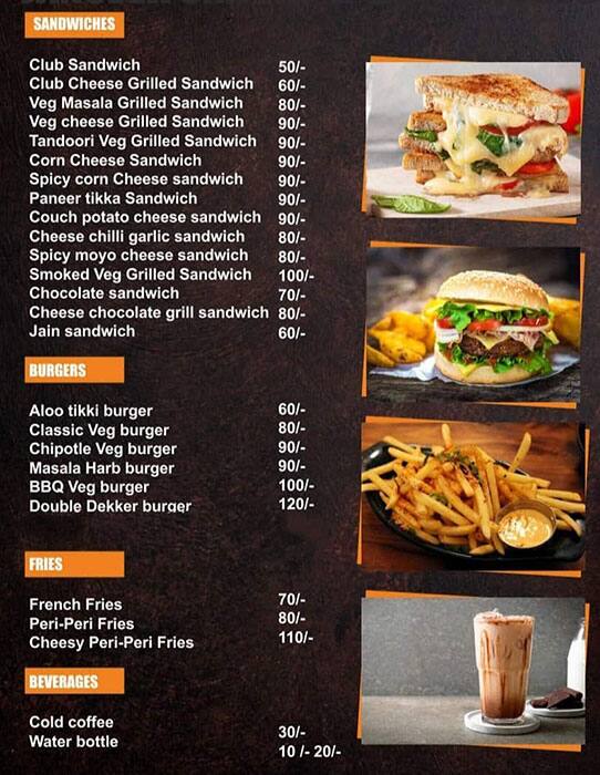 Menu of Atharva Cafe, Parvati, Pune