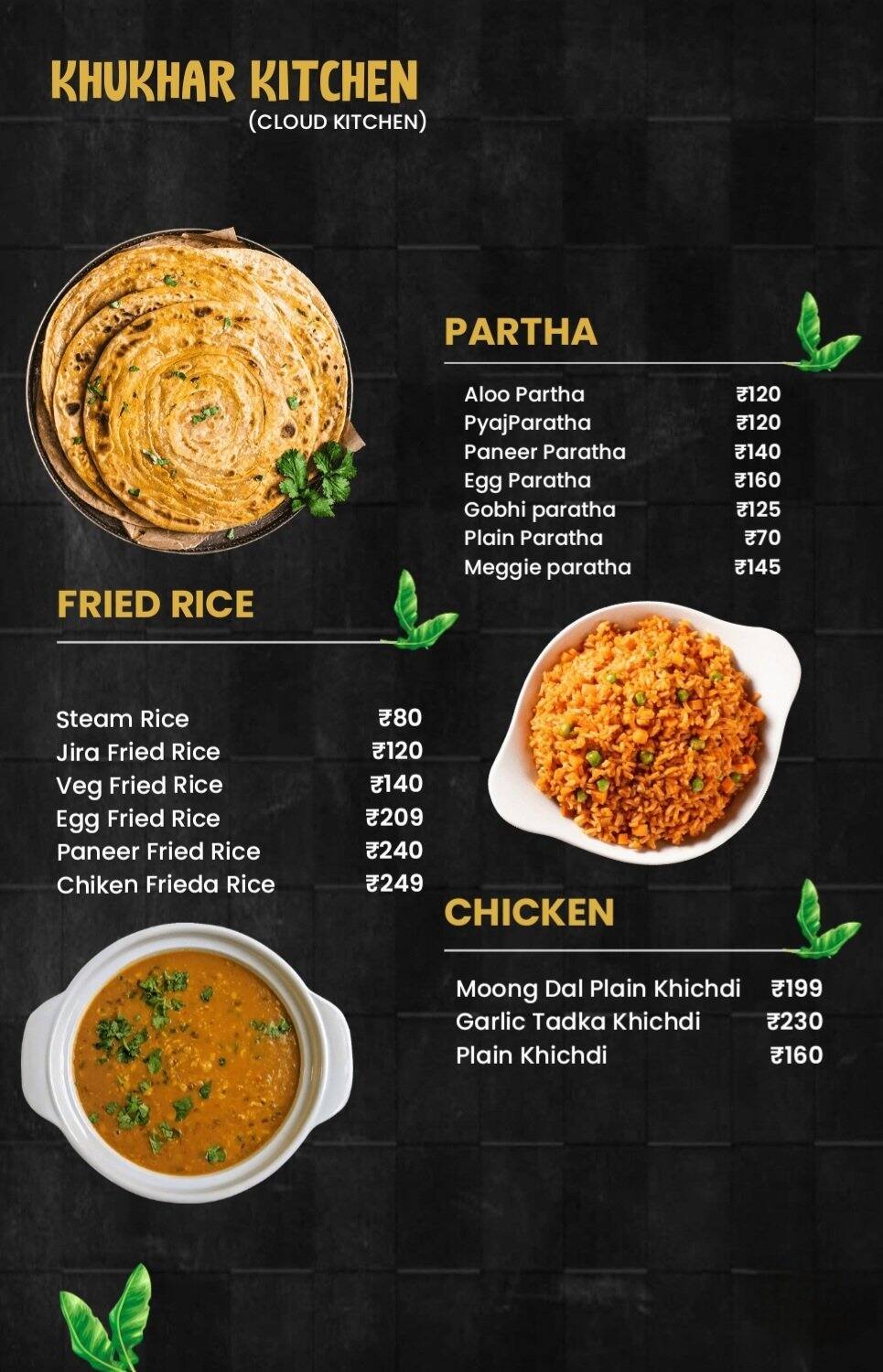 Menu of Khukhar Kitchen, Sector 21, Dwarka, New Delhi
