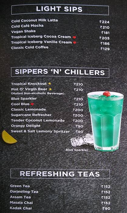 Menu at Café Coffee Day, New Delhi, 6/6 Block B 1st Floor Near St Pauls ...