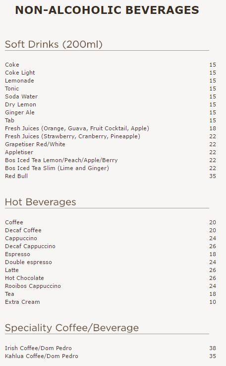 Menu at Cassia Restaurant, Cape Town, Nitida Wine Farm Tygerberg Valley ...