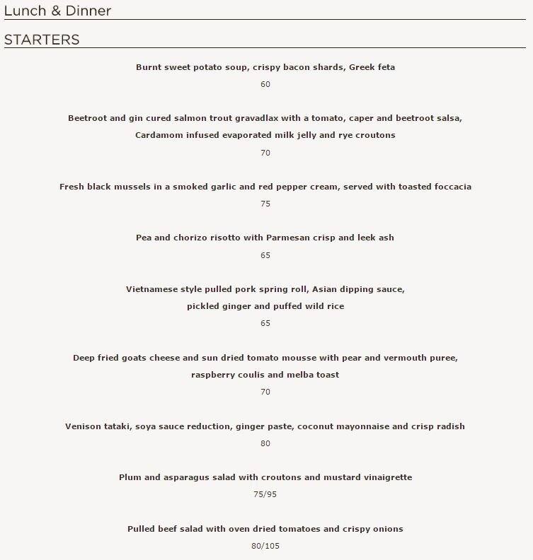 Menu at Cassia Restaurant, Cape Town, Nitida Wine Farm Tygerberg Valley ...
