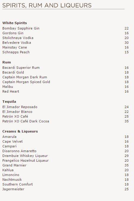 Menu at Cassia Restaurant, Cape Town, Nitida Wine Farm Tygerberg Valley ...