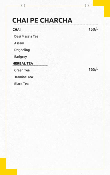 Menu at 1989 By Sphere Lounge, Ahmedabad, 13 Floor