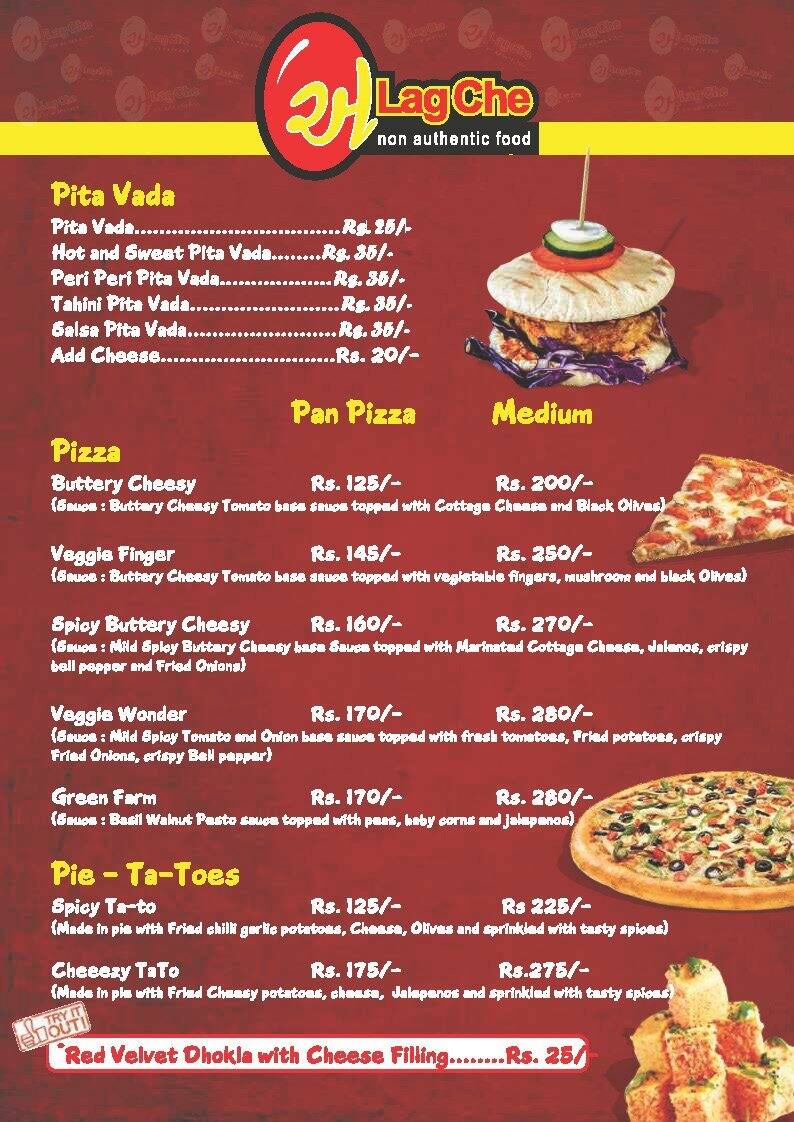 Alag Che Menu, Menu for Alag Che, Subhanpura, Vadodara - Zomato