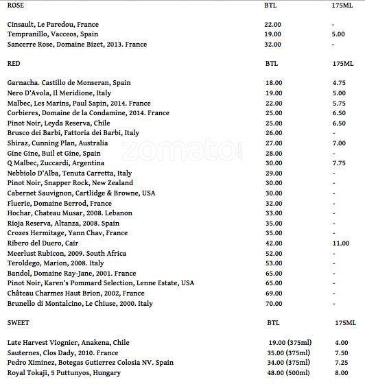 Menu at Field Grill House restaurant, Edinburgh, 1-3 Raeburn Place ...