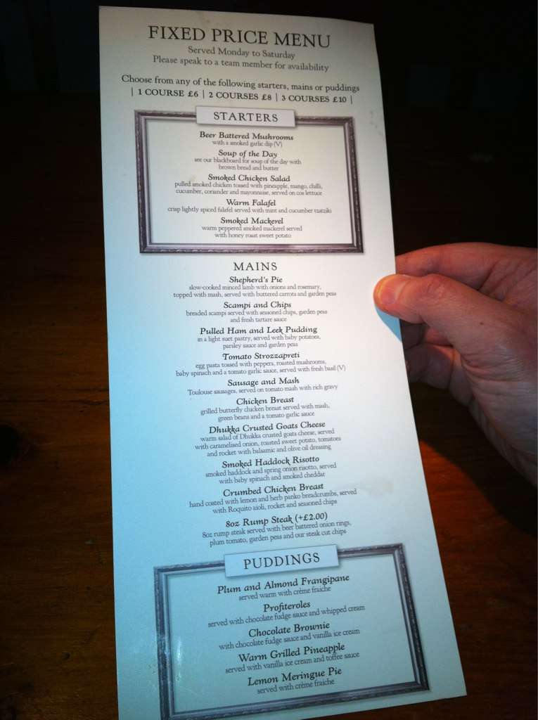 Menu at White Rabbit pub & bar, Maidstone