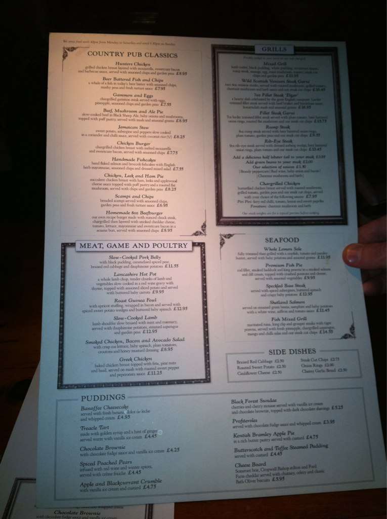 Menu at White Rabbit pub & bar, Maidstone