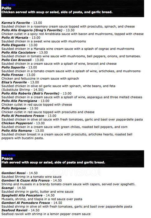 Menu at Cafe Jordano, Lakewood, W Jewell Ave