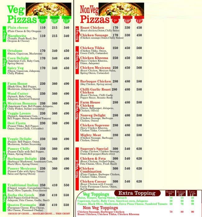 Supreme Pizza Kitchen Menu, Menu for Supreme Pizza Kitchen, Sakinaka ...