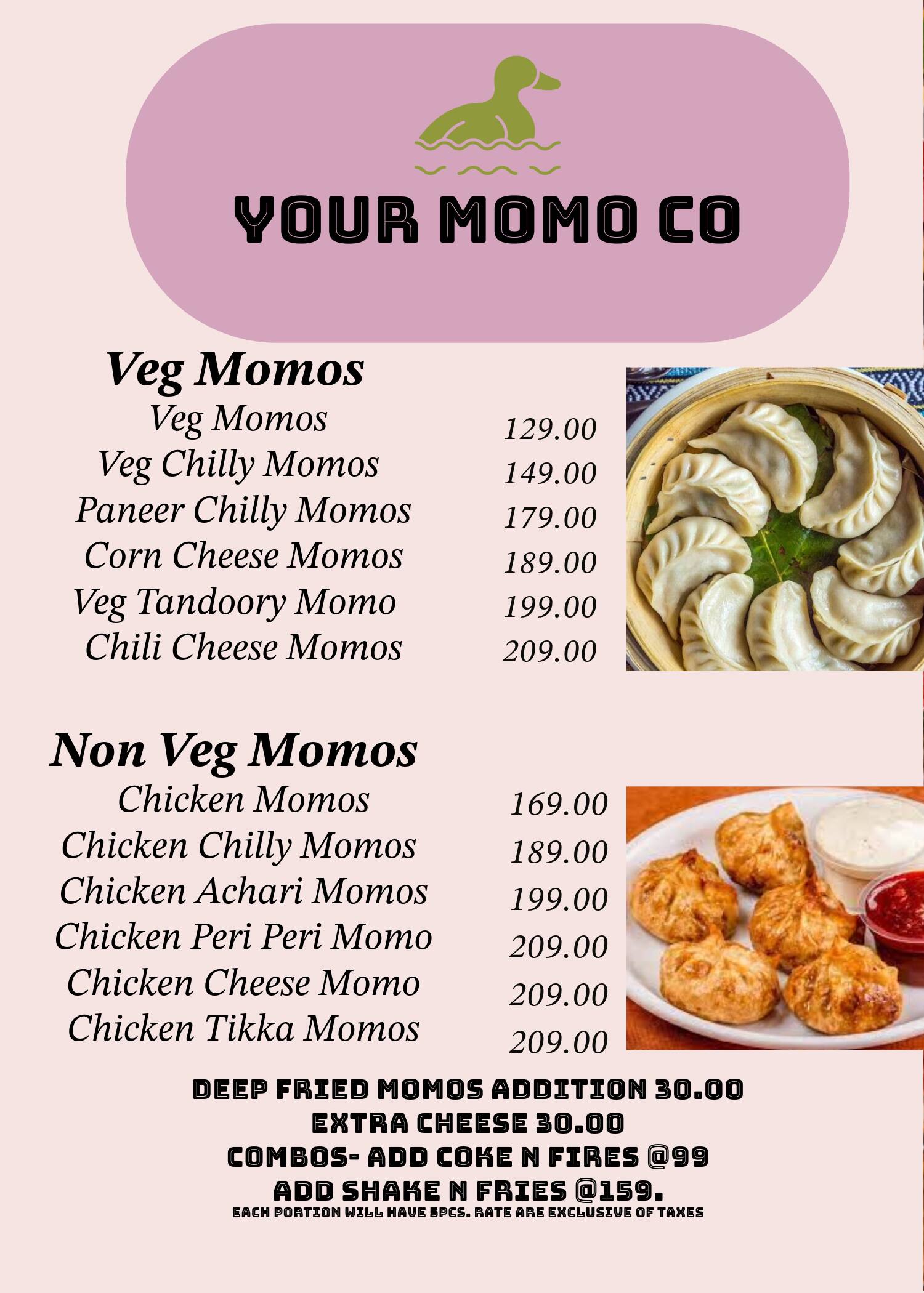 Menu of Your Momo Co, New Panvel, Navi Mumbai