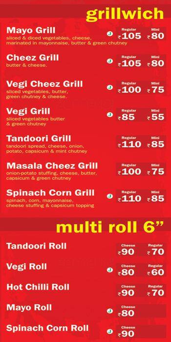 Menu at Chaatwich, Navi Mumbai, Shop 7