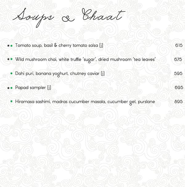 Menu of Masala Library, Bandra Kurla Complex, Mumbai