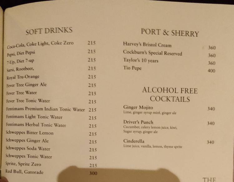 Menu at The Peninsula Boutique Manila cafe, Makati, Basement 1