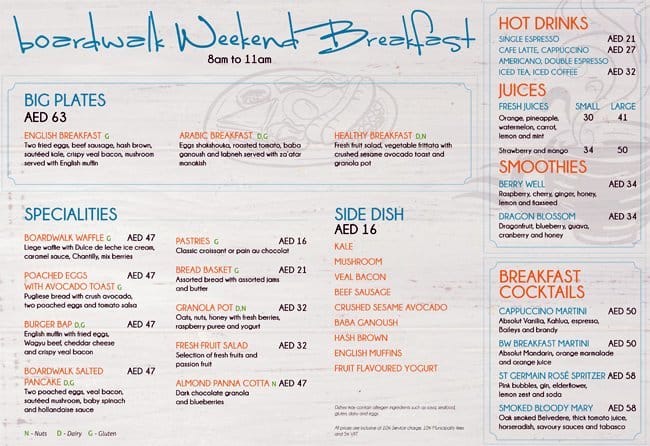 Boardwalk Menu, Menu for Boardwalk, Al Garhoud, Dubai - Zomato