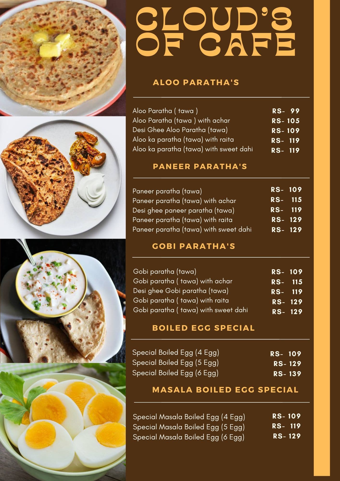 Menu of Clouds Of Cafe, Sector 16, Dwarka, New Delhi