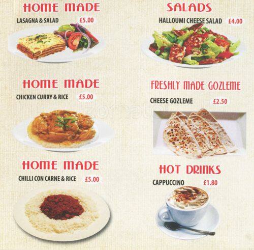 Menu at The Taste of China fast food, London, Aldgate