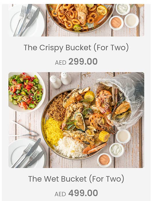 Menu at Sammach Souk Al Bahar restaurant, Dubai, Souk Al Bahar