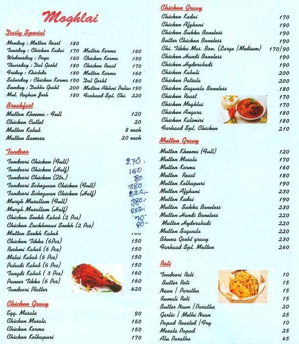 Farhaad Restaurant Menu, Menu for Farhaad Restaurant, Versova, Andheri ...