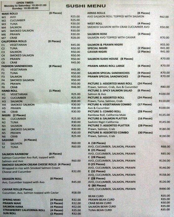 Menu at Delicious Taste restaurant, Roodepoort