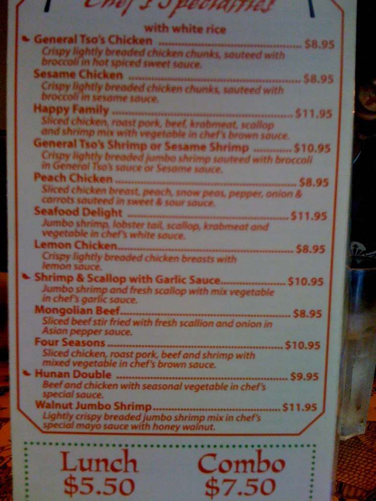 Carta del restaurante Wasabi Bowl, Port Orange, Dunlawton Ave