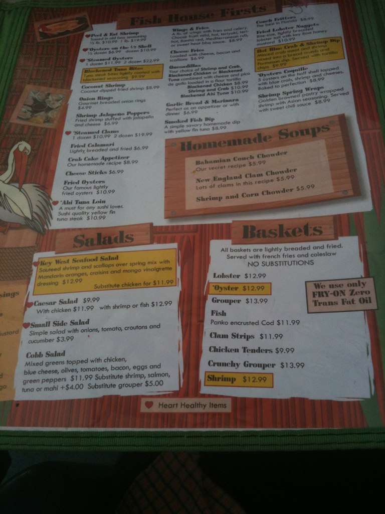 Fish House Restaurant Menu Menu For Fish House Restaurant Bonita