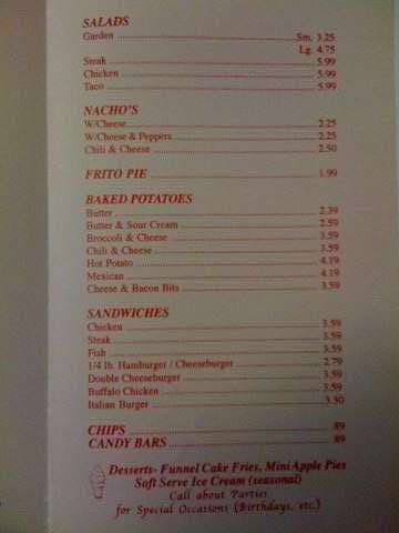 Menu at Hometown Hotdogs restaurant, Fairmont, 29 Middletown Rd