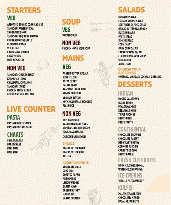 Menu of Barbeque Nation, Aundh, Pune