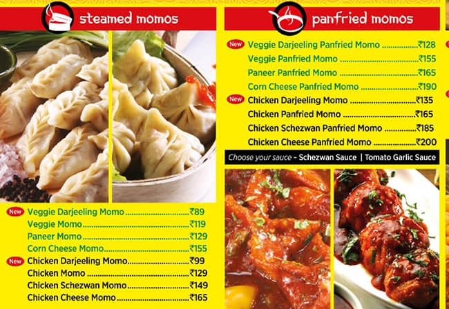 Menu at Wow! Momo, Kolkata, EE-4