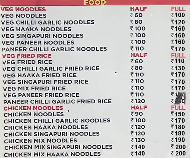 Menu of Avantika Food Corner, Lajpat Nagar 2, New Delhi