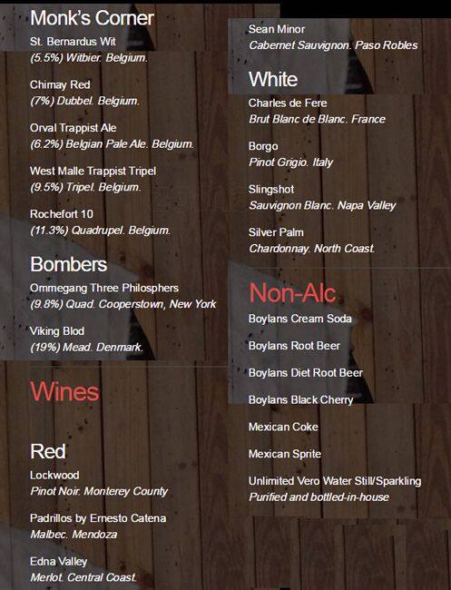 Menu at KUSH pub & bar, Miami