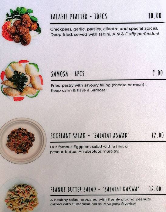 Menu at Mufraka Restaurant, Abu Dhabi