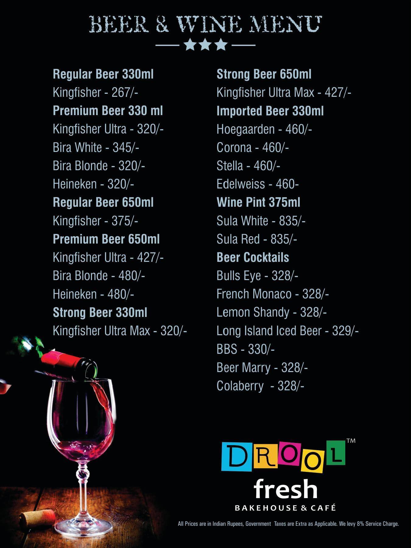 Drool Fresh Bakehouse & Cafe Menu - Zomato