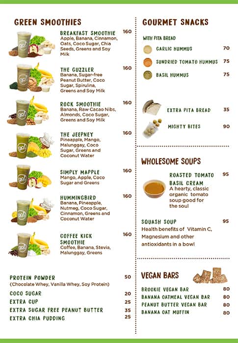 Menu at Go! Salads, Makati, G/F