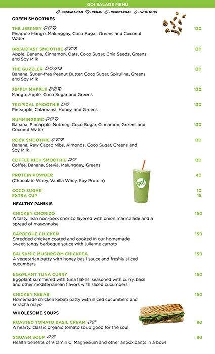 Go! Salads Menu, Menu for Go! Salads, Ortigas, Pasig City - Zomato ...