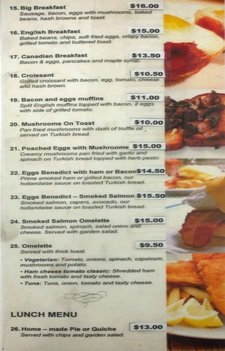 Menu at The Gravy Train Cafe, Wynnum