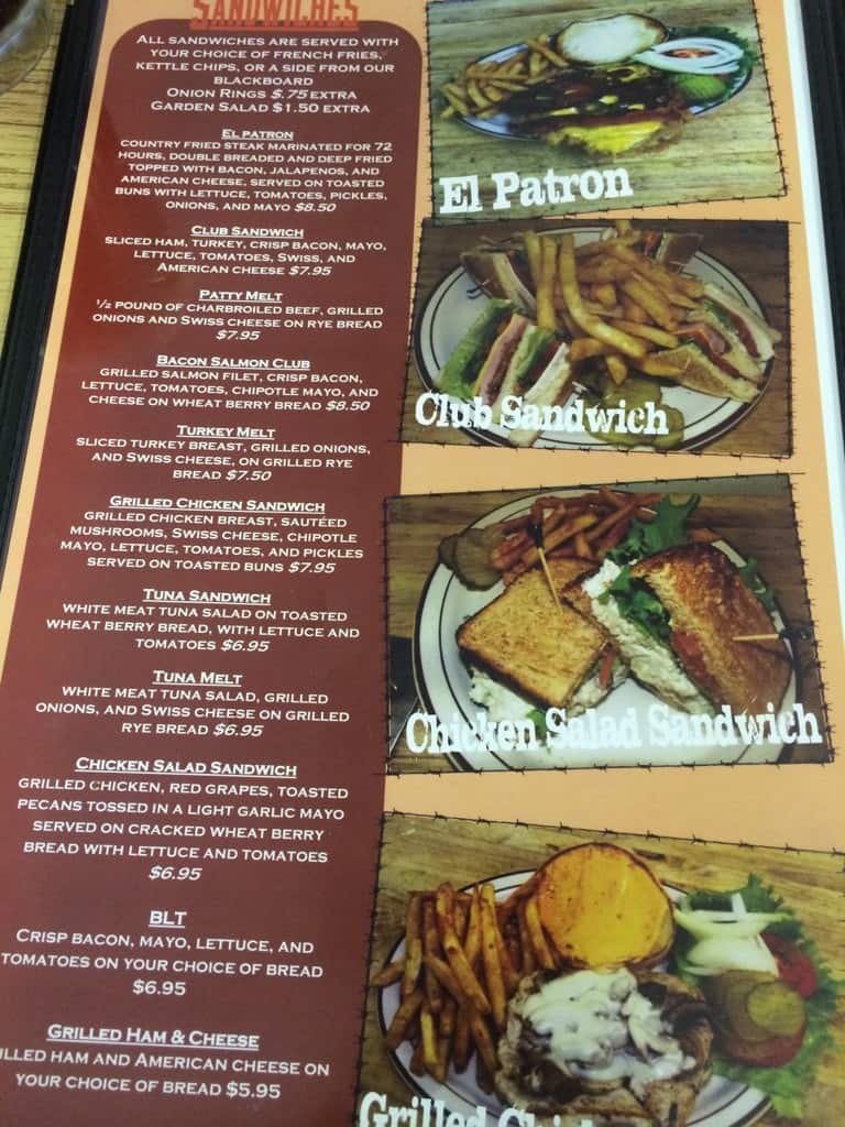 Menu at Rio Ranch Cafe, Kerrville