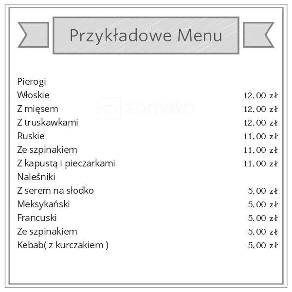 Menu at OGRODOWA-BAR 67, Warsaw