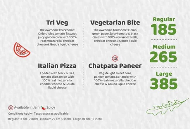 Menu at The D Pizza, Surat, Shop No. 9 to 11