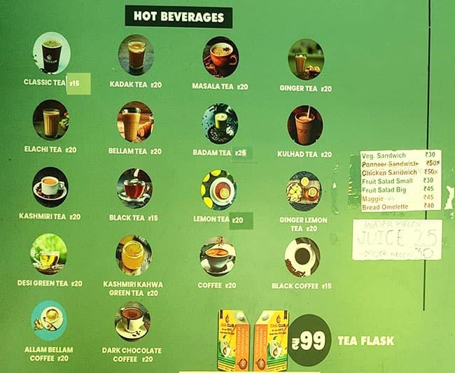 Menu of Chai Club, Narapally, Hyderabad